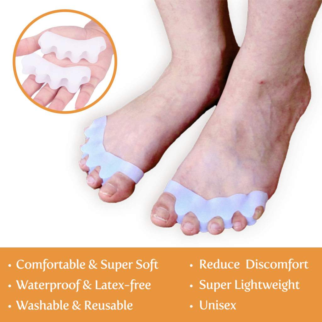[1pair] FeetCare Gel 5 Toe Spreader | Bunion Corrector | Toe separator ...